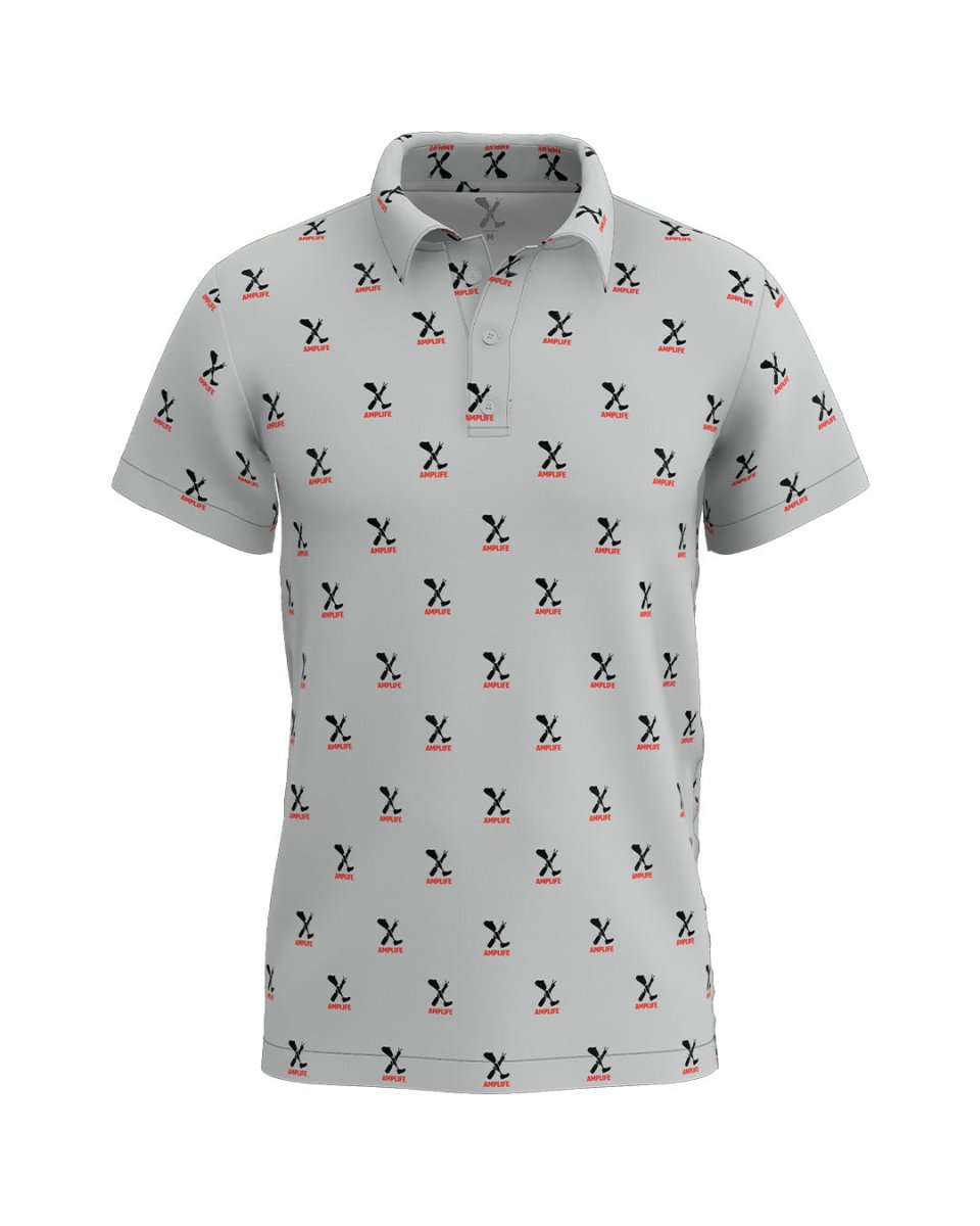 Amplife Allover Grey Polo — Amplife®